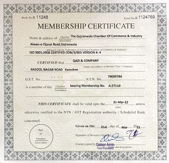 Certifications – Qazi Rice Mills (PVT) Ltd.